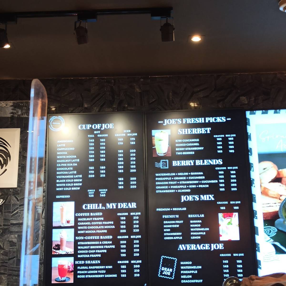 Menu at Dear Joe - Vista Mall Bataan, City of Balanga