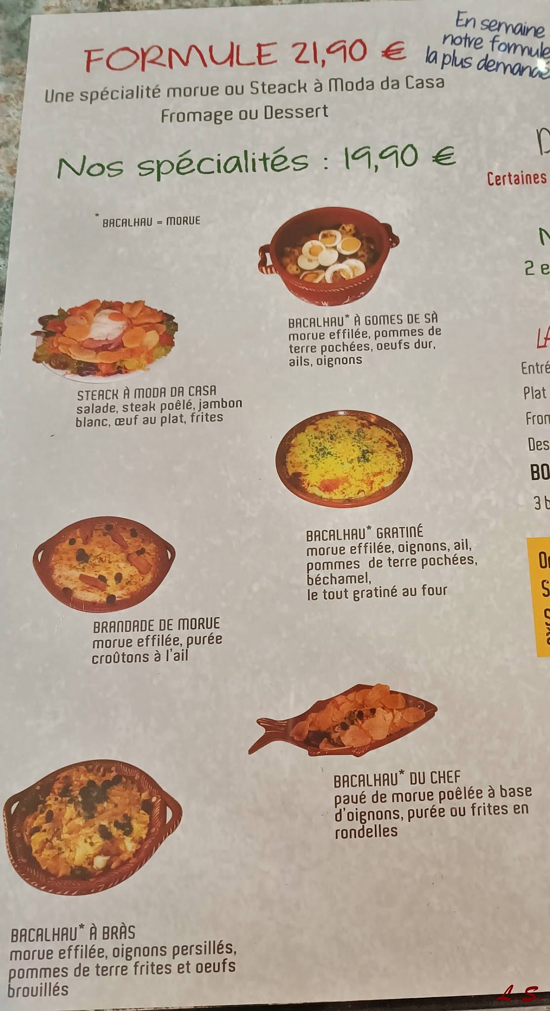 Menu au Delicio Sarl restaurant, La Monnerie-le-Montel, 9 Chailas