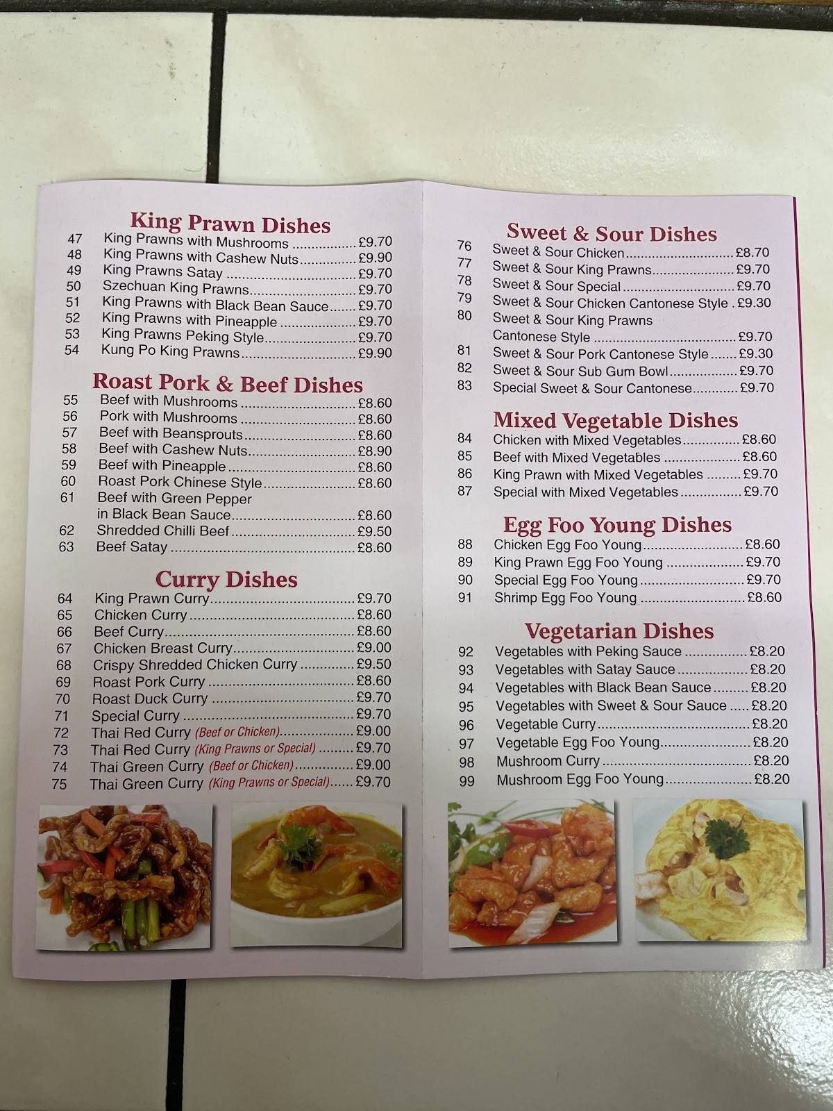 Menu at Dennis's Chinese Takeaway fast food, Inverness