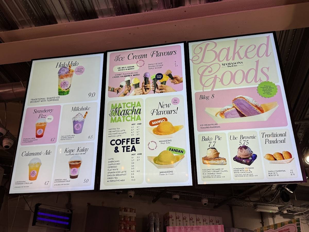 Menu at Mamasons Dirty Ice Cream desserts, London, 32 Newport Ct