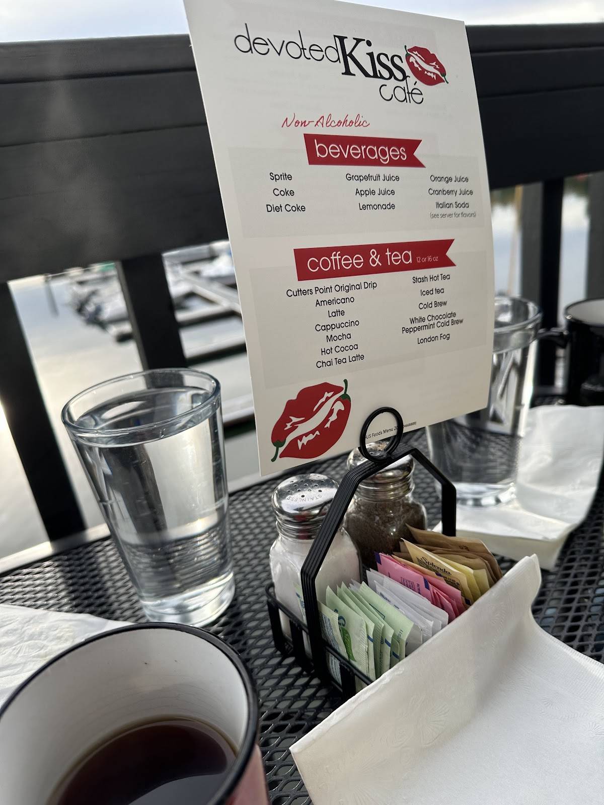Menu at Devoted Kiss Cafe, Gig Harbor