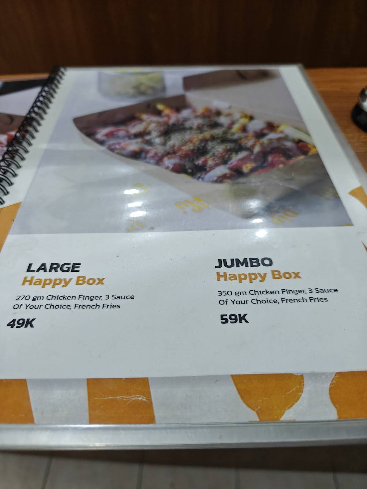 Menu at Dip N Fly restaurant, Malang