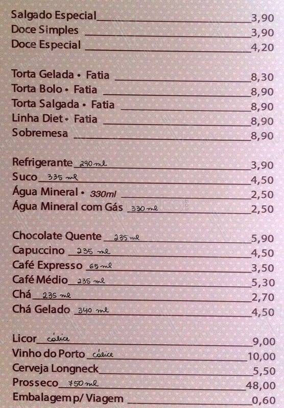 Menu em Doces Sonhos sobremesas, Salvador, Alameda Euvaldo Luz 92