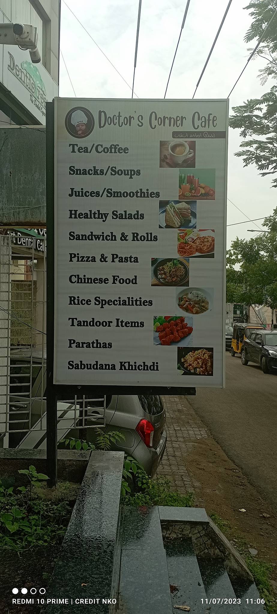 Menu at Doctor’s Corner Cafe, Chennai