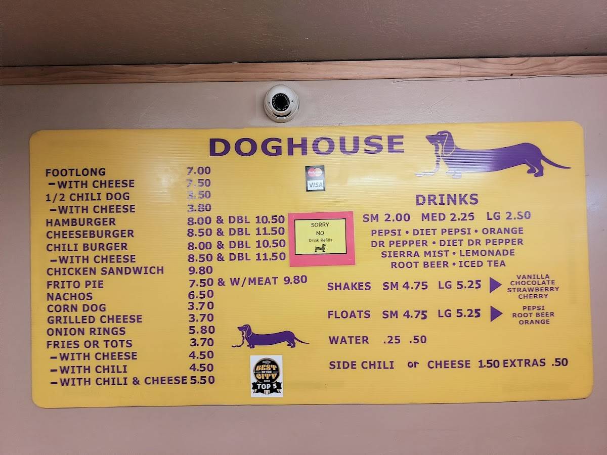 Menu at Dog House Drive In fast food, Albuquerque