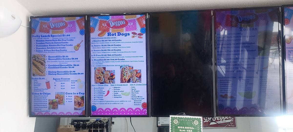 Menu at Doggos - Tacos Burritos Juarez Hot Dogs Tortas restaurant, El ...