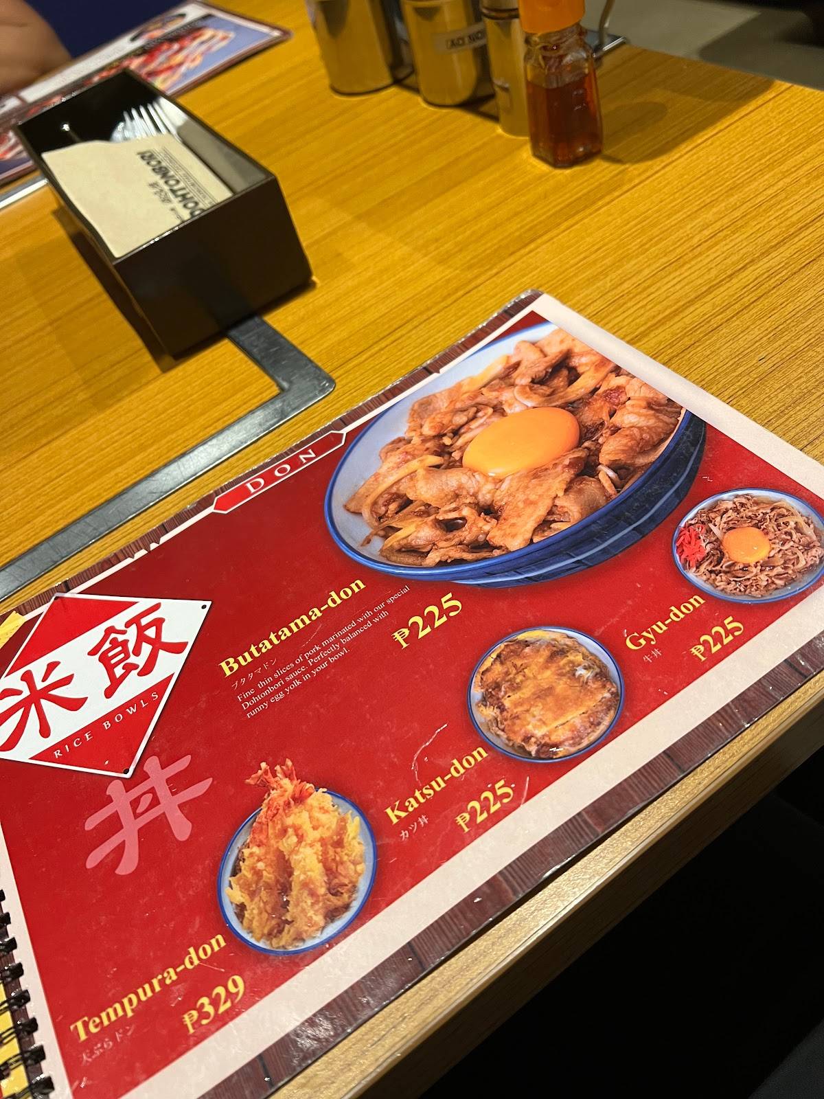 Menu at Dohtonbori - SM Megamall restaurant, Mandaluyong, 3rd floor