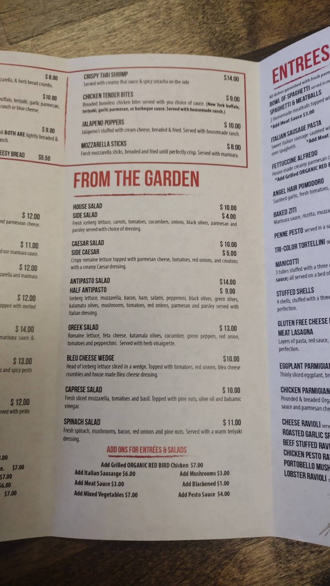 Menu at Dolce To-Go restaurant, Lake Havasu City
