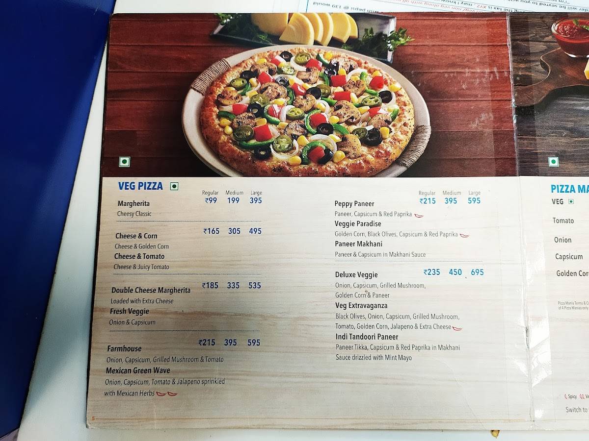 Menu at Domino's Pizza, Surat, Shop No. 1