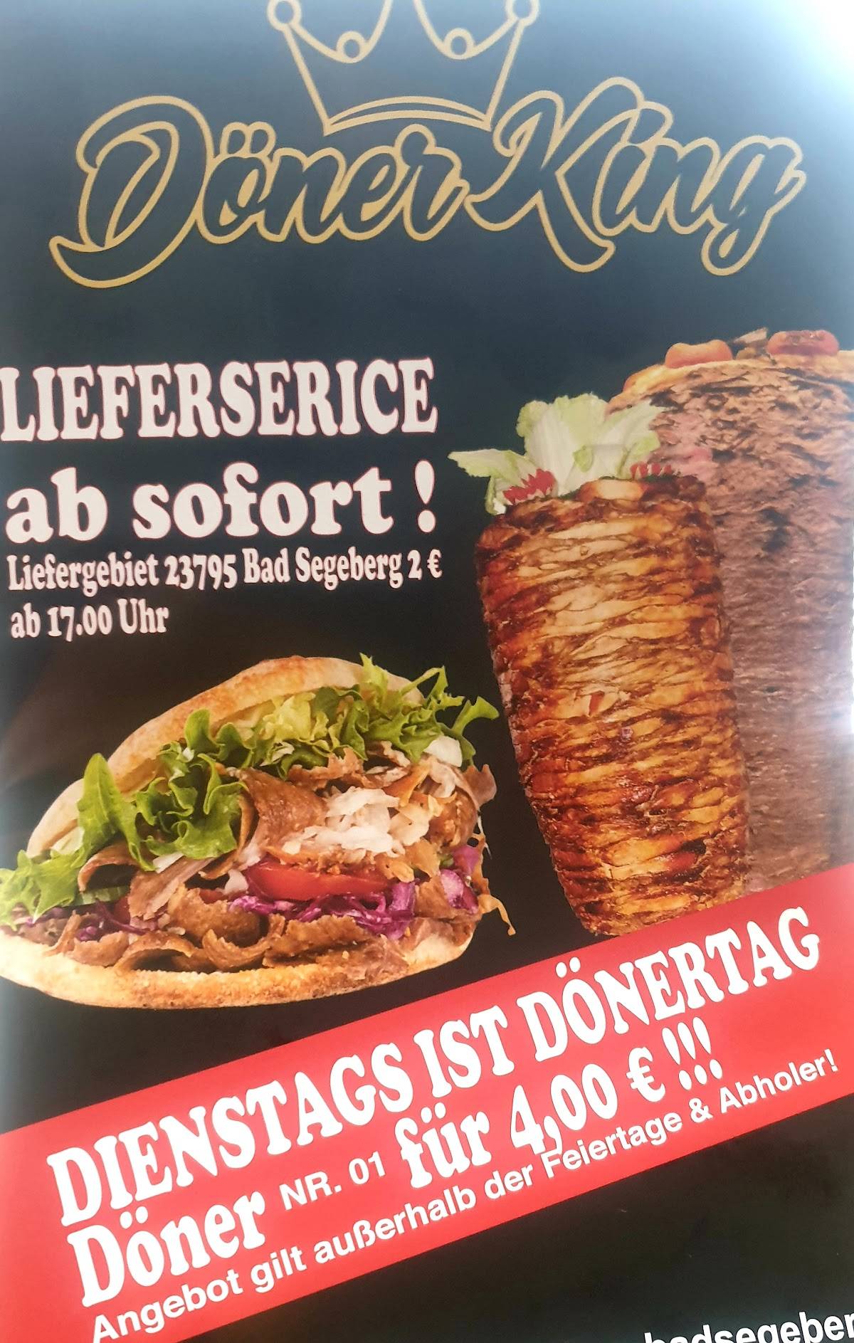 Speisekarte von Döner King restaurant, Bad Segeberg