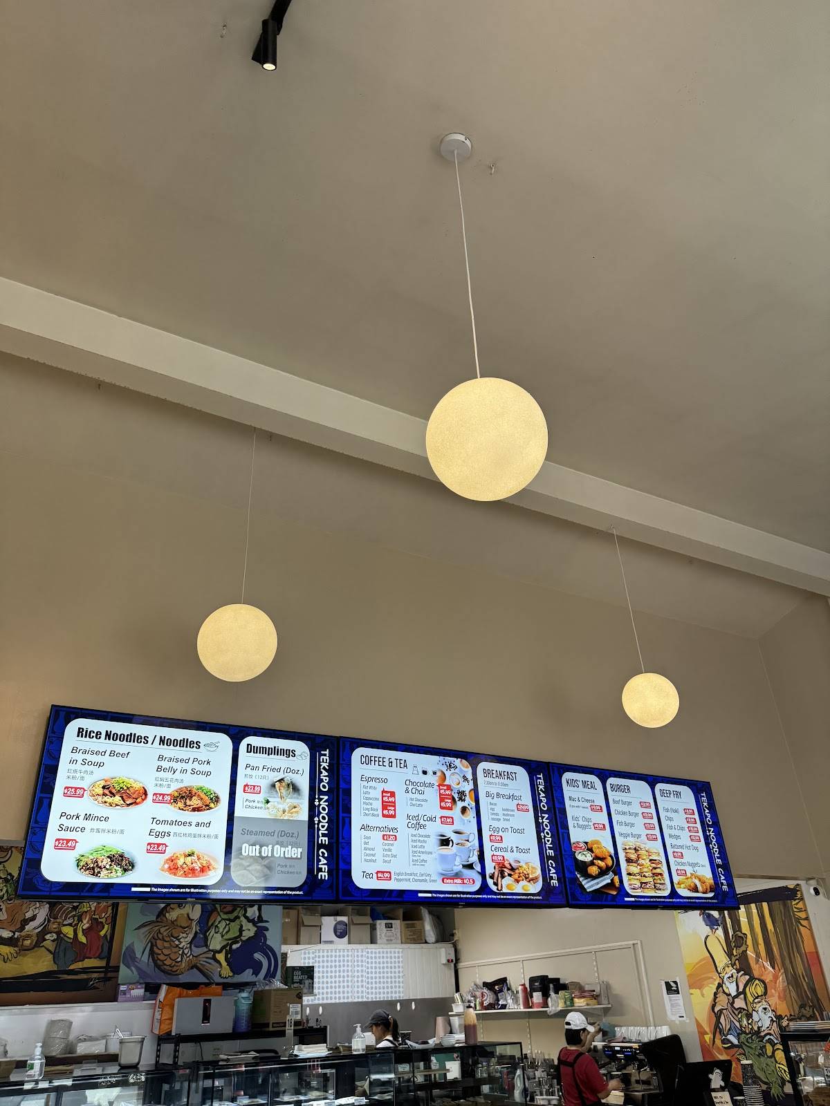 Carta de Doughboys Noodle Cafe, Lake Tekapo