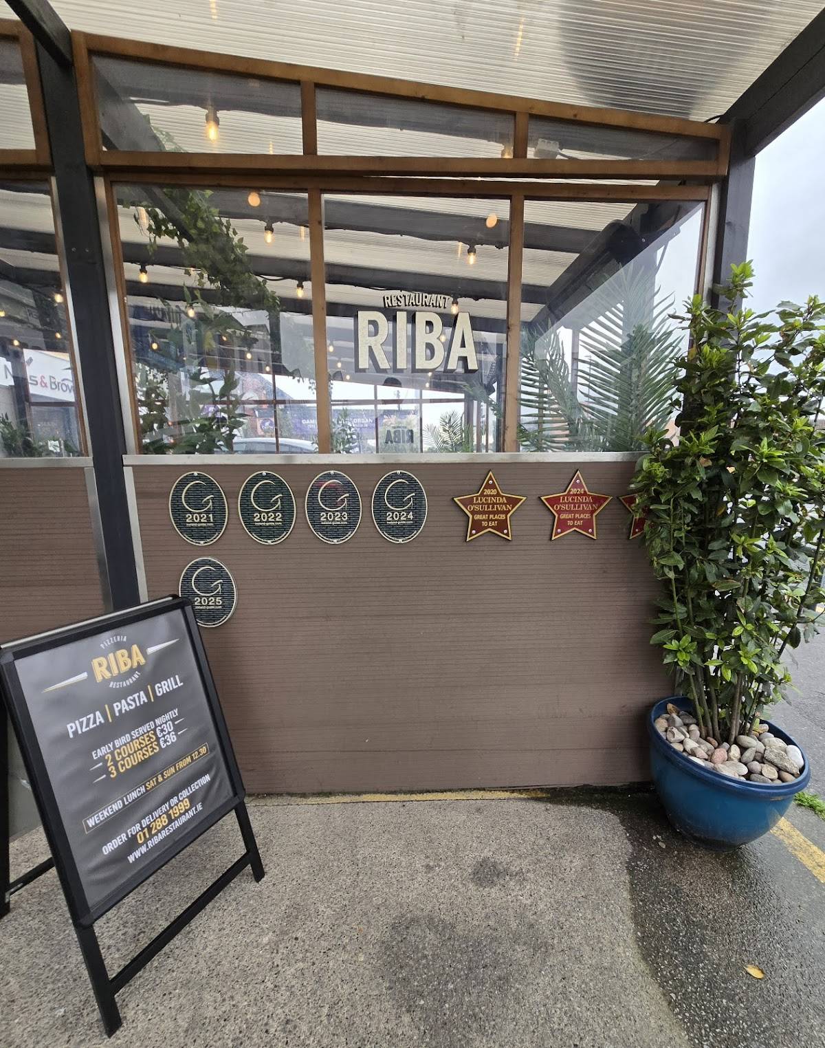 Menu at Riba Restaurant & Pizzeria, Ireland