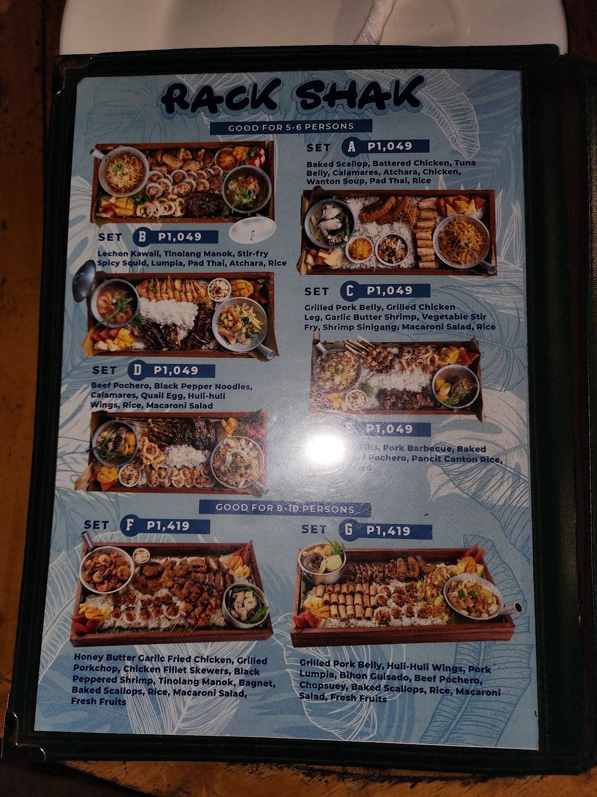 Menu at Shaka Hawaiian Restaurant, Dumaguete