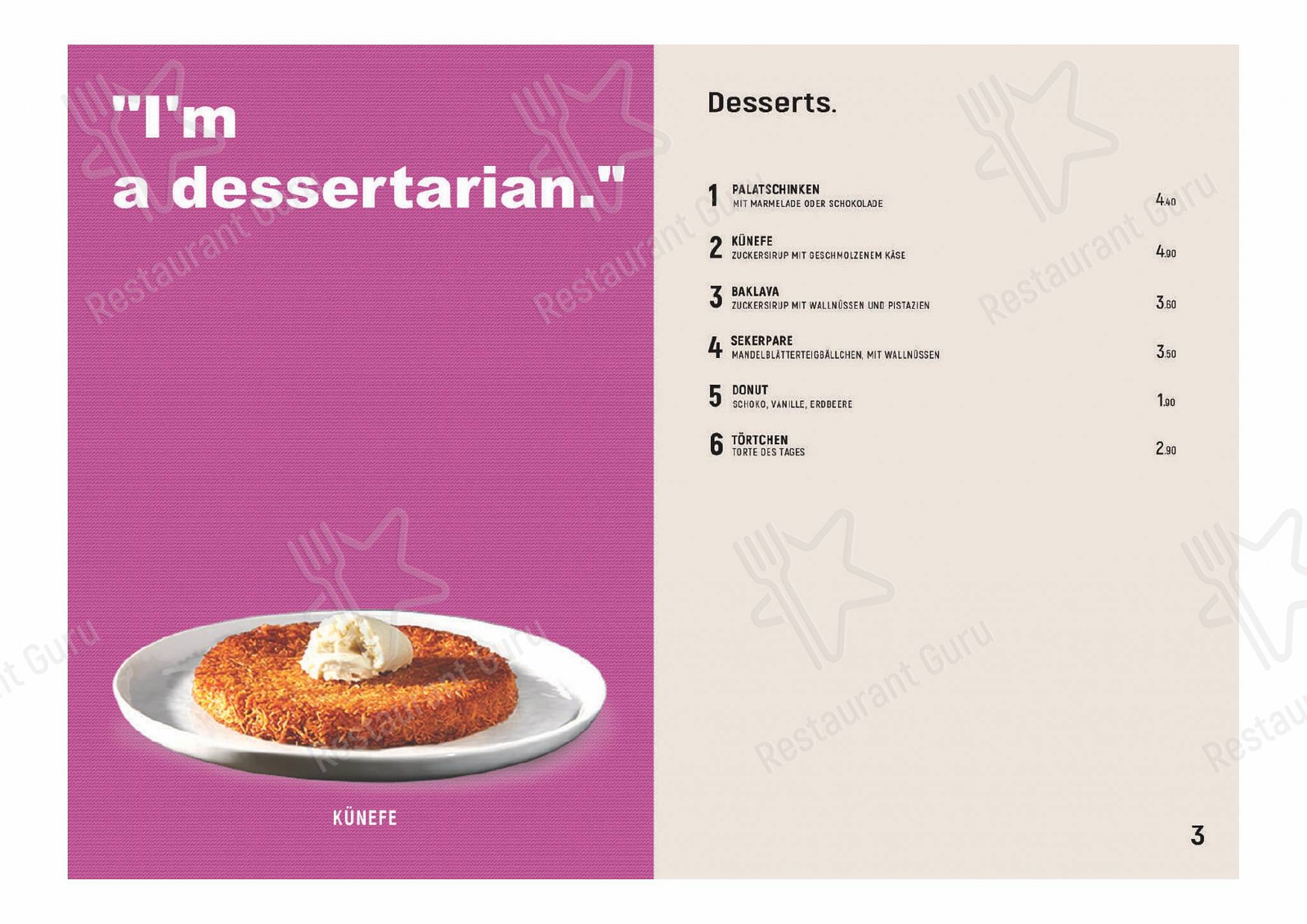 Speisekarte von Duru Cafe & Restaurant, Wien, Thaliastraße 69
