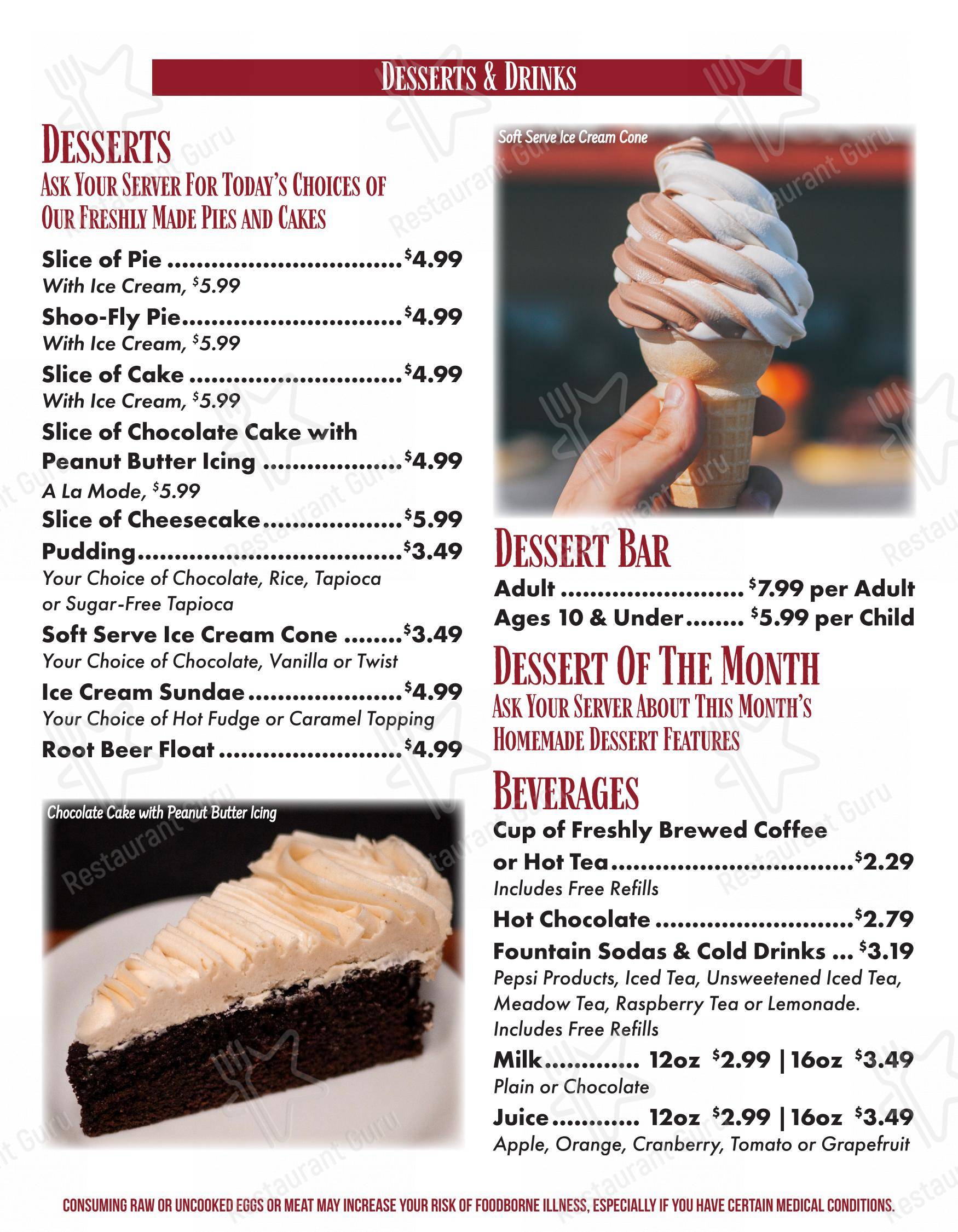 Menu at Dutch-Way Family Restaurant, Myerstown