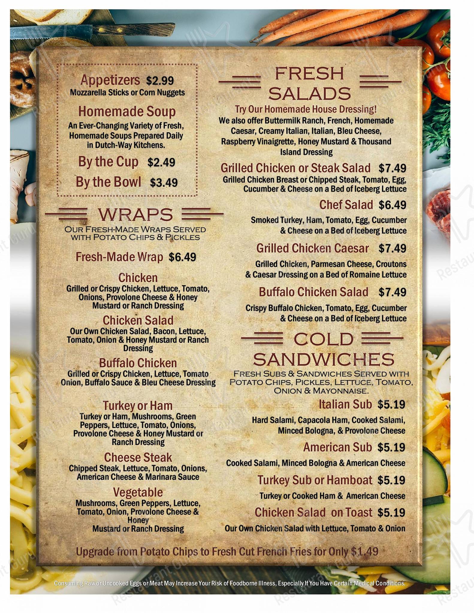 Menu at Dutch-Way Family Restaurant, Myerstown