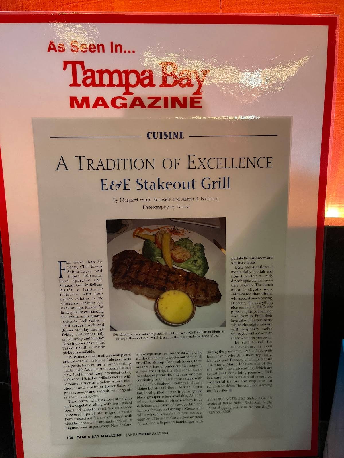 Menu at E&E Stakeout Grill pub & bar, Belleair Bluffs