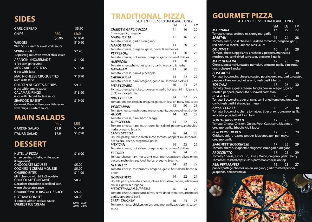 Menu at EL Toro pizza & Pasta Lara restaurant, Lara