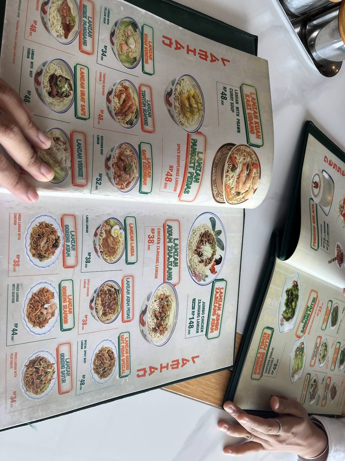 Menu at Empat Rasa restaurant, Batam