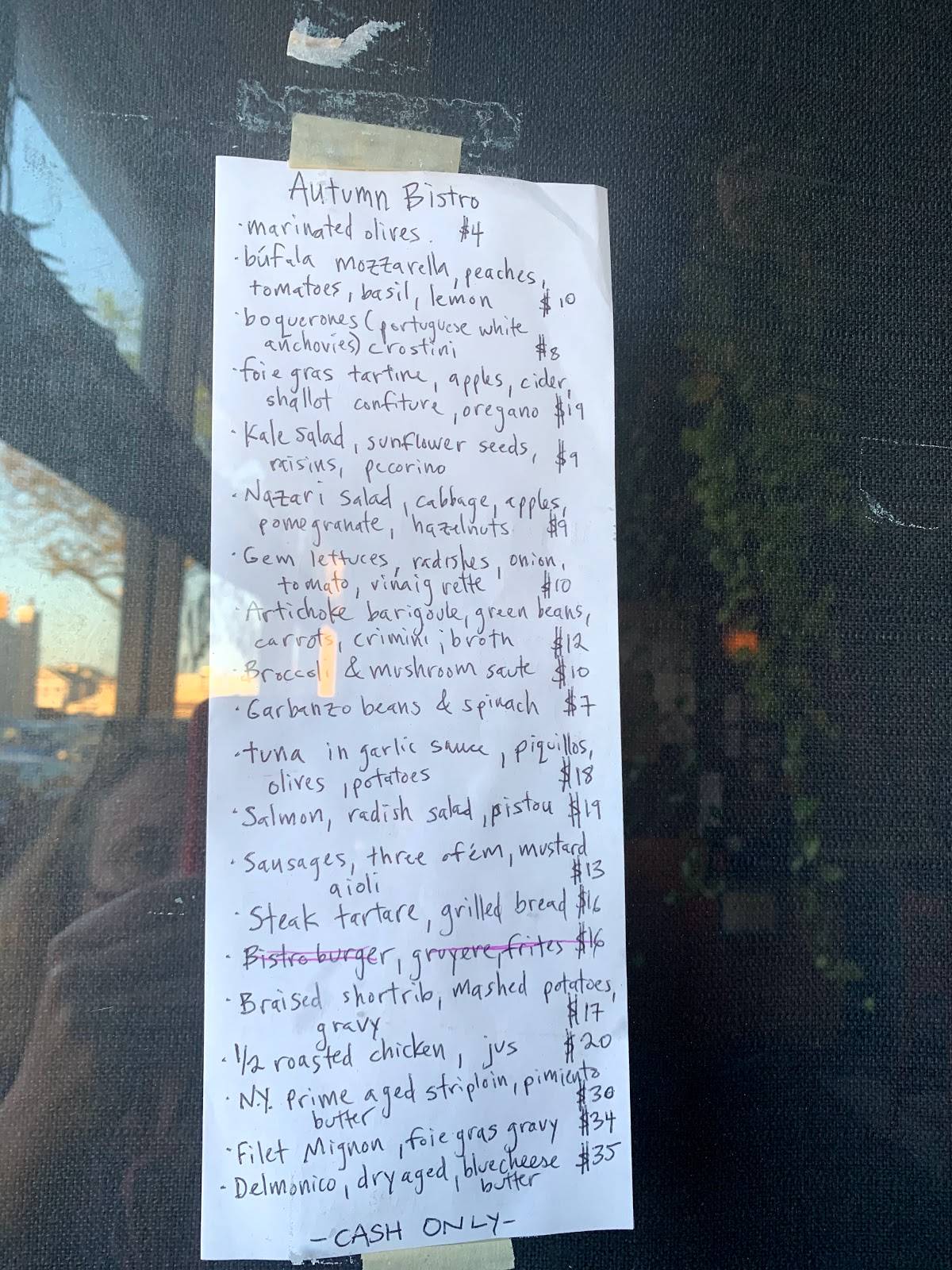 Menu at Lost And Found restaurant, Long Beach