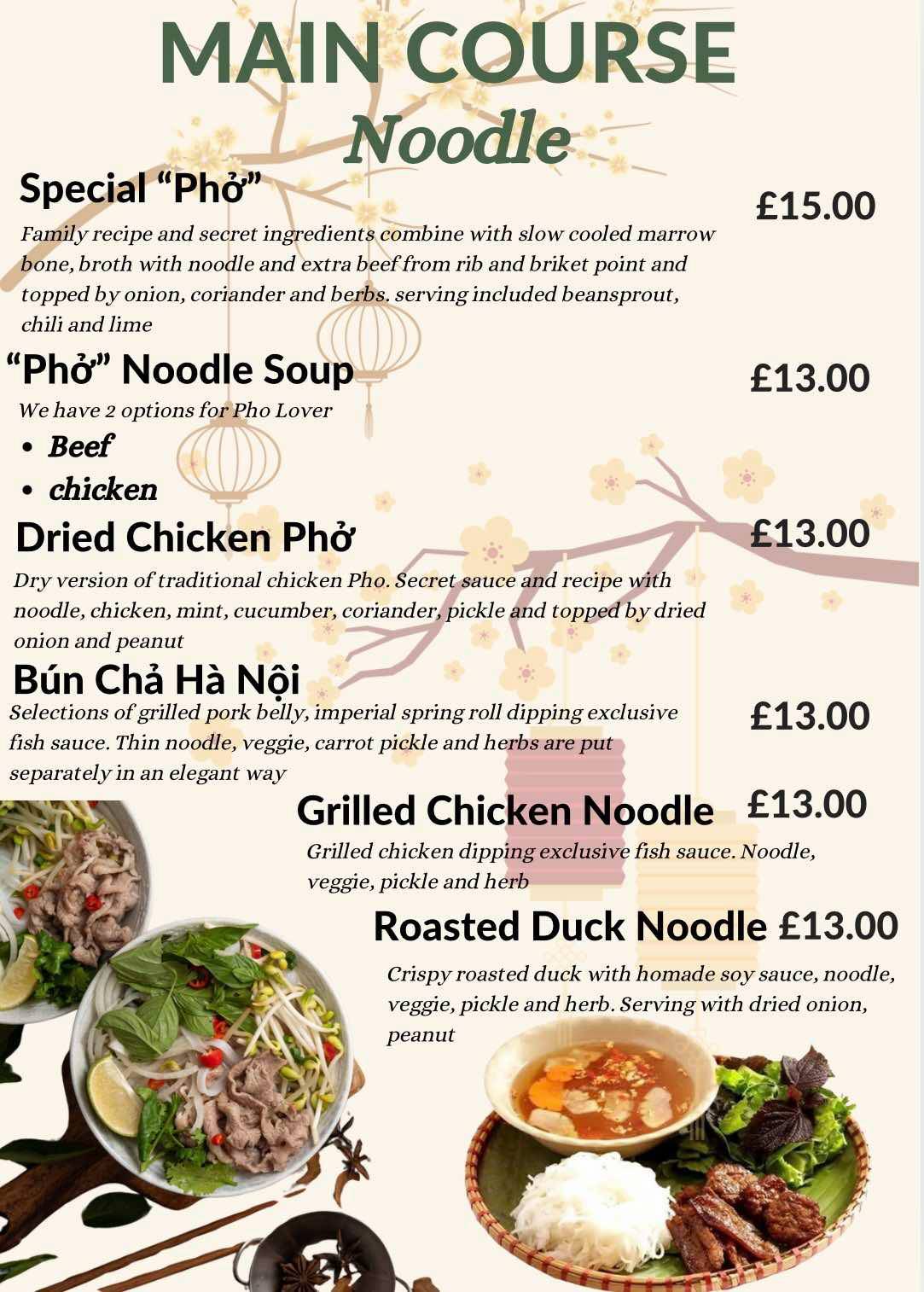 Carta del restaurante Xin Chao Vietnamese Street Food, Eastbourne