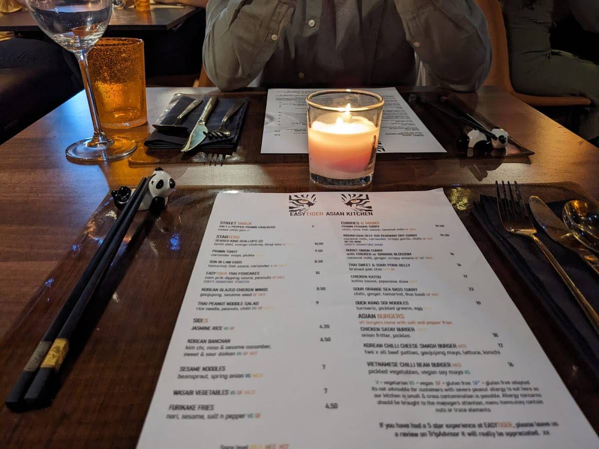 Menu at Easytiger Beccles restaurant, Beccles