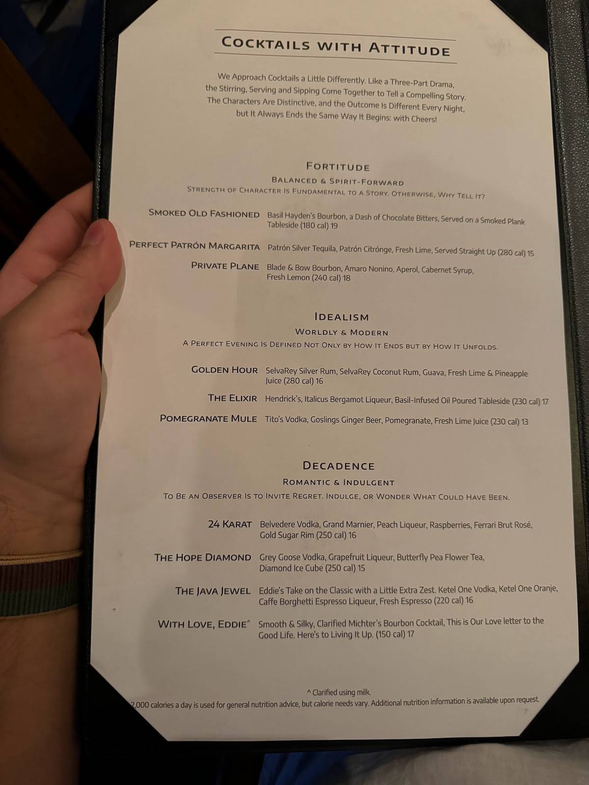 Menu at Eddie V's Prime Seafood steakhouse, Austin, B Arboretum Blvd