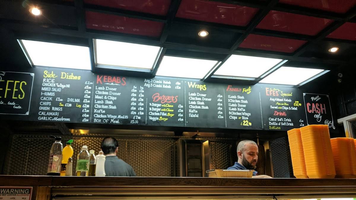 Menu at Efes Restaurant, London, 336 Norwood Rd