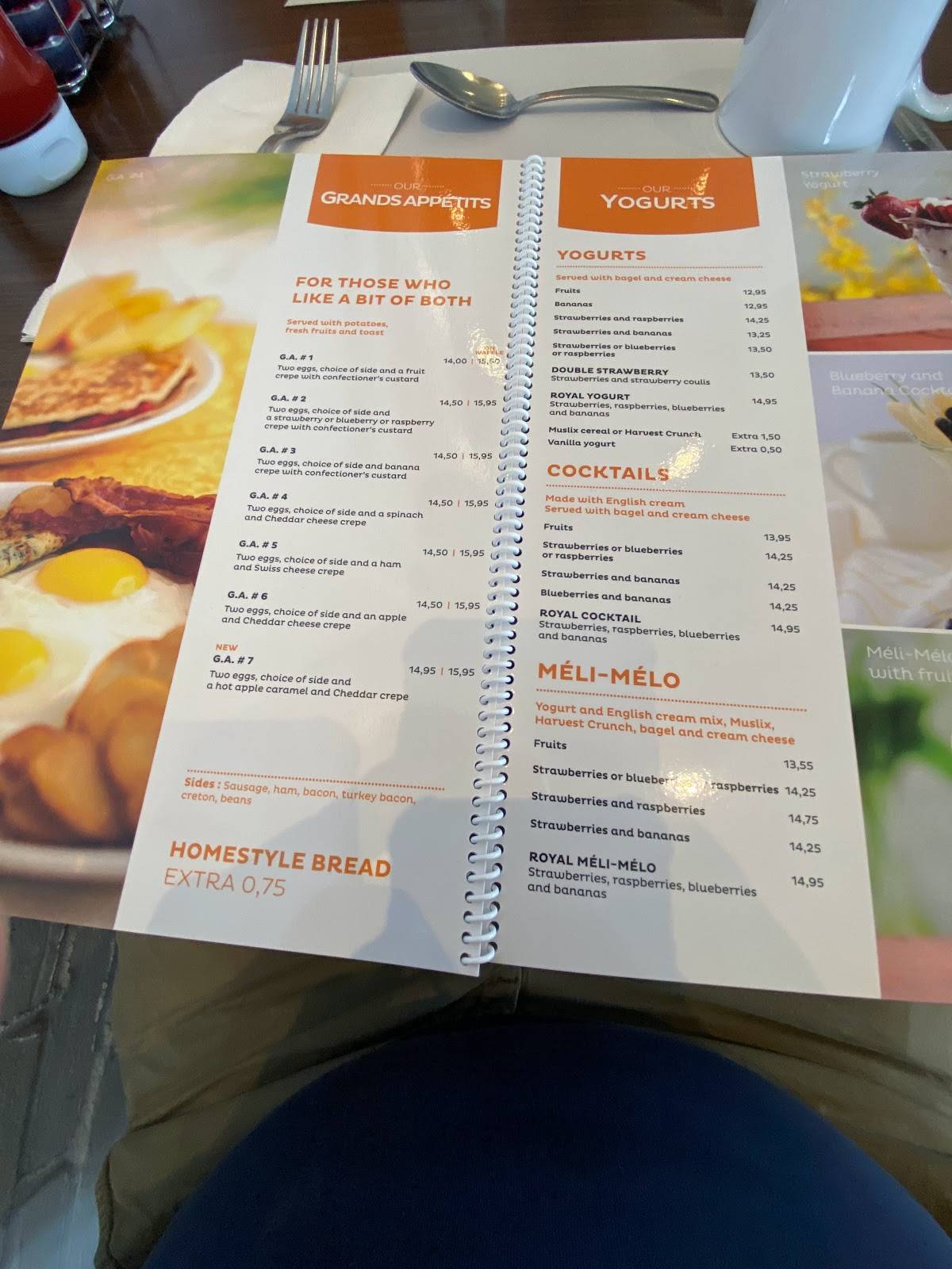 Menu au Eggsquis Beauport restaurant, Québec, 254 Rue Antoine-Fortier