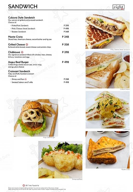 Menu at Eight Coffee Bar by UCC, Makati, 8 Rockwell Dr