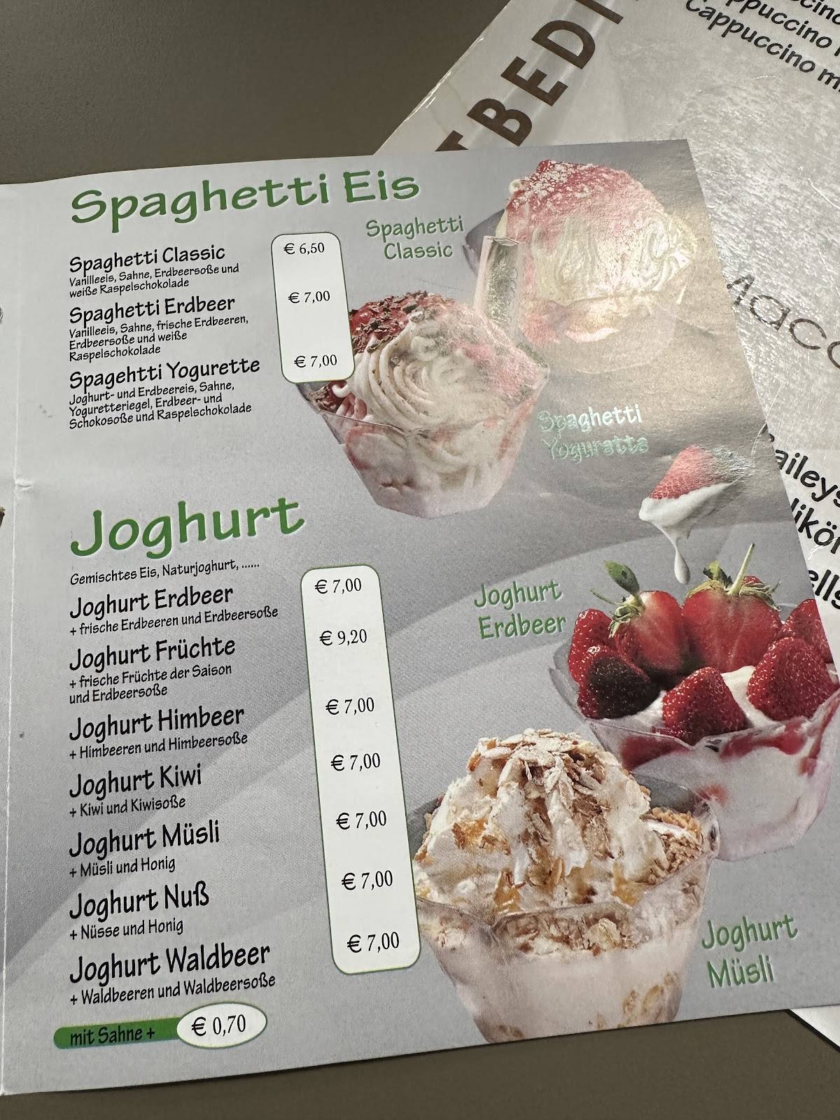 Speisekarte von Eiscafé Italia Elsterwerda, Elsterwerda