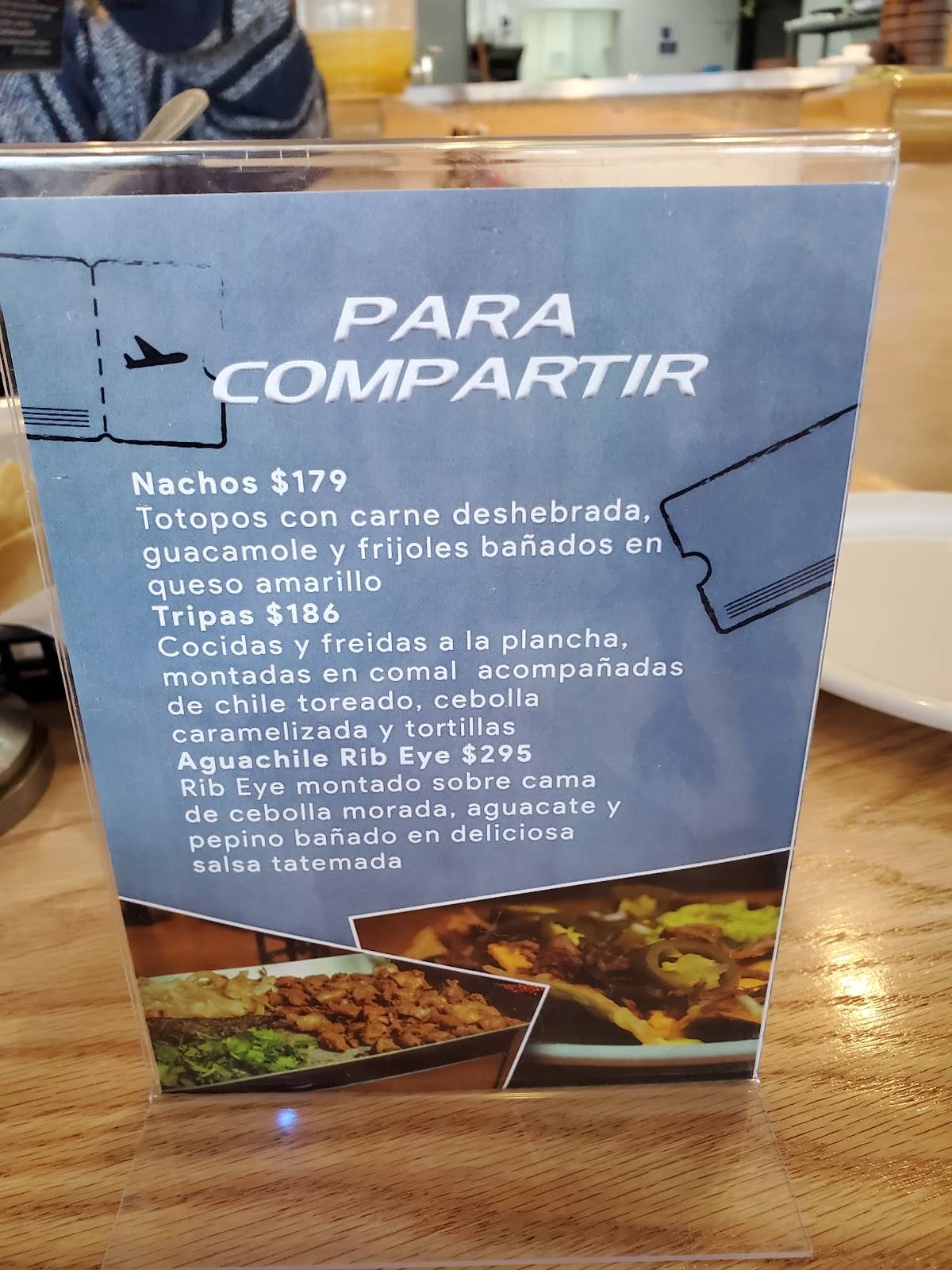Menu at El Avion Steakhouse, Ciudad Juarez