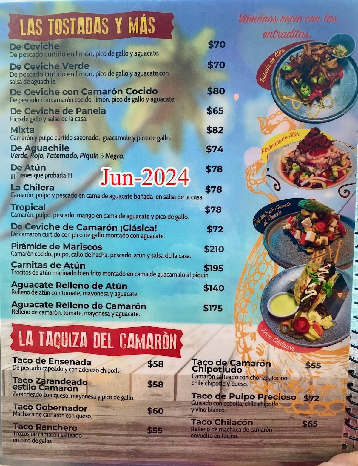 Carta del restaurante El Camarón, San Nicolás del los Garza, Av ...
