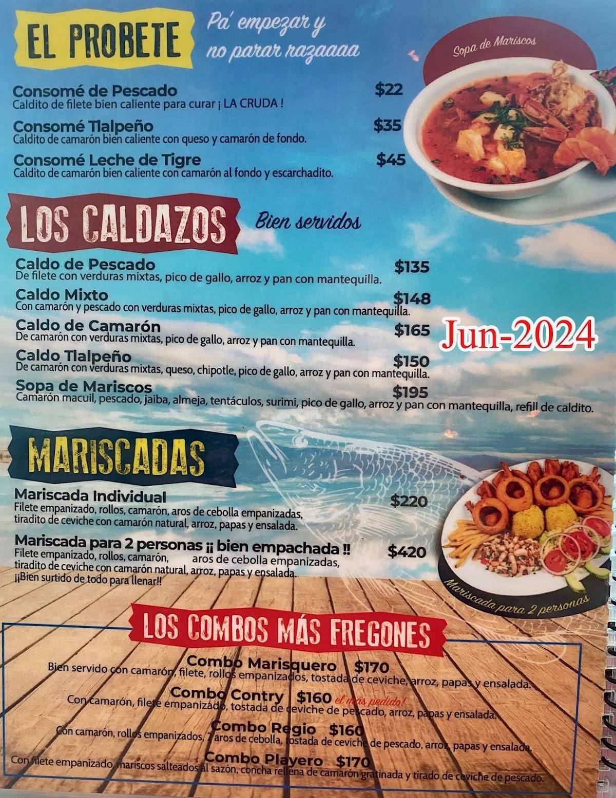 Carta del restaurante El Camarón, San Nicolás del los Garza, Av ...