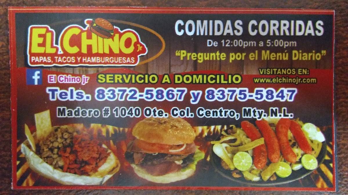 Carta del restaurante El Chino Jr, Monterrey, Av. Francisco I. Madero 1040