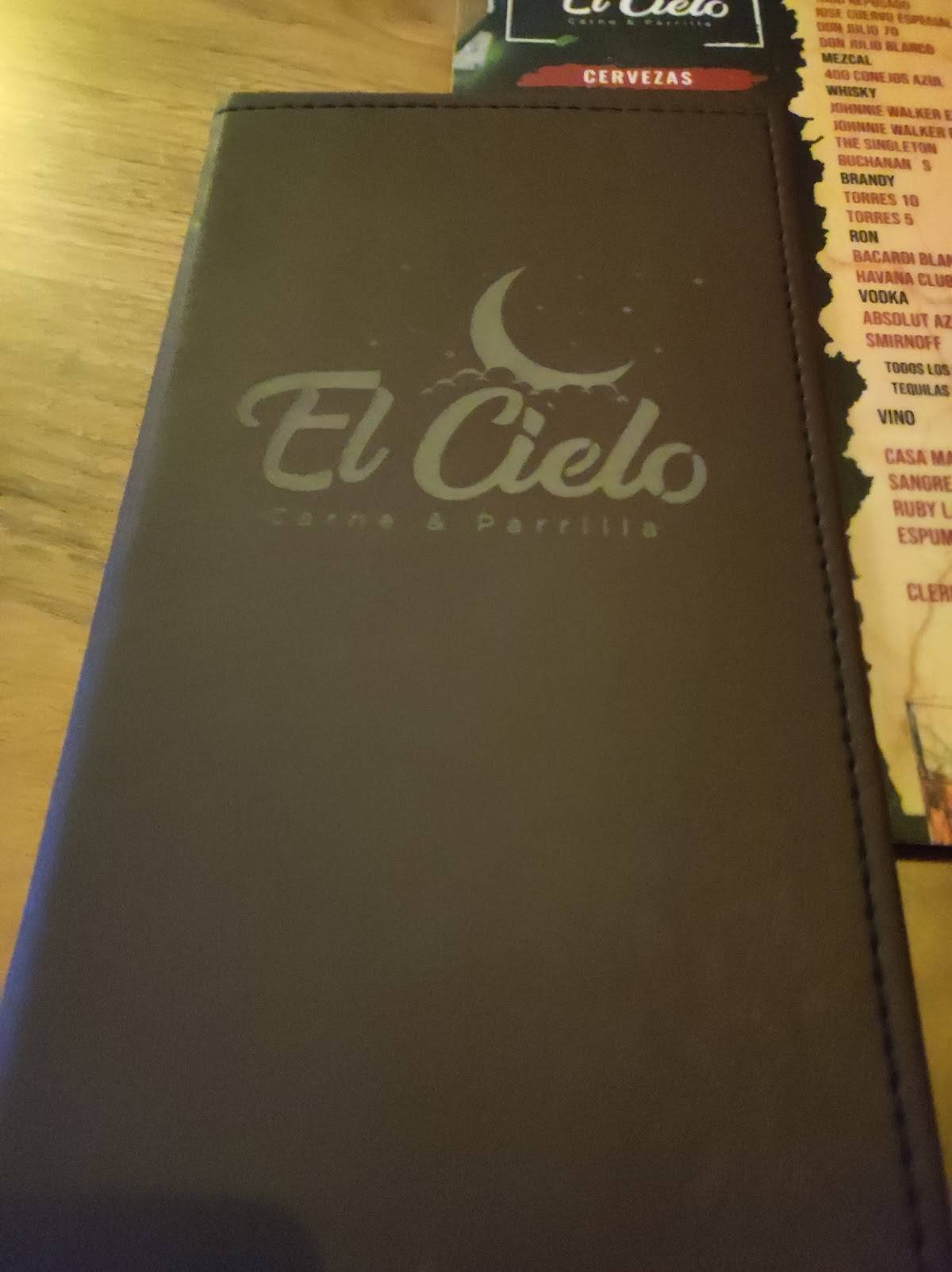 Carta del restaurante El Cielo Carne & Parilla, Zacatelco