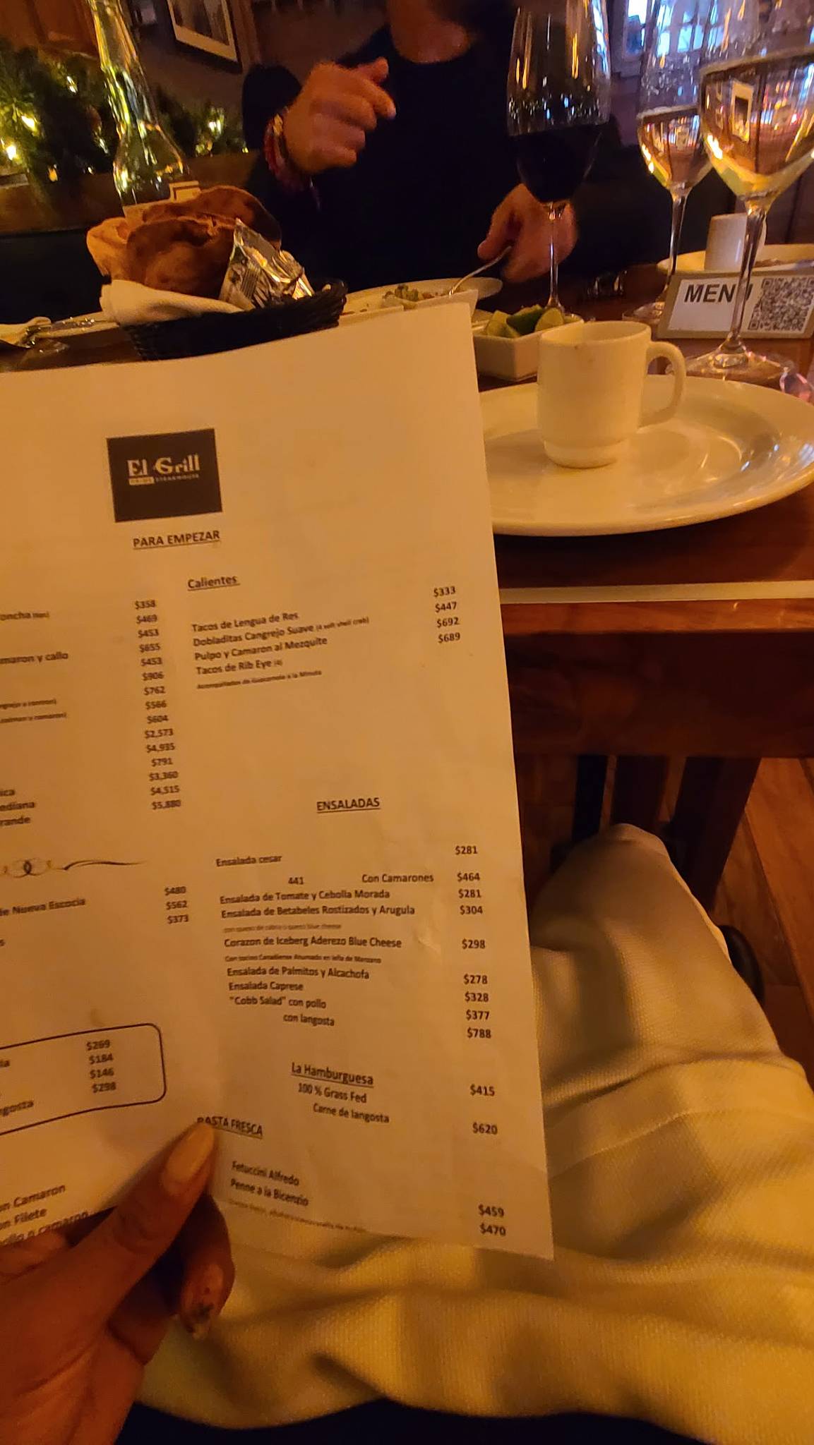 Menu at El Grill Prime Steakhouse Tijuana MX, Tijuana