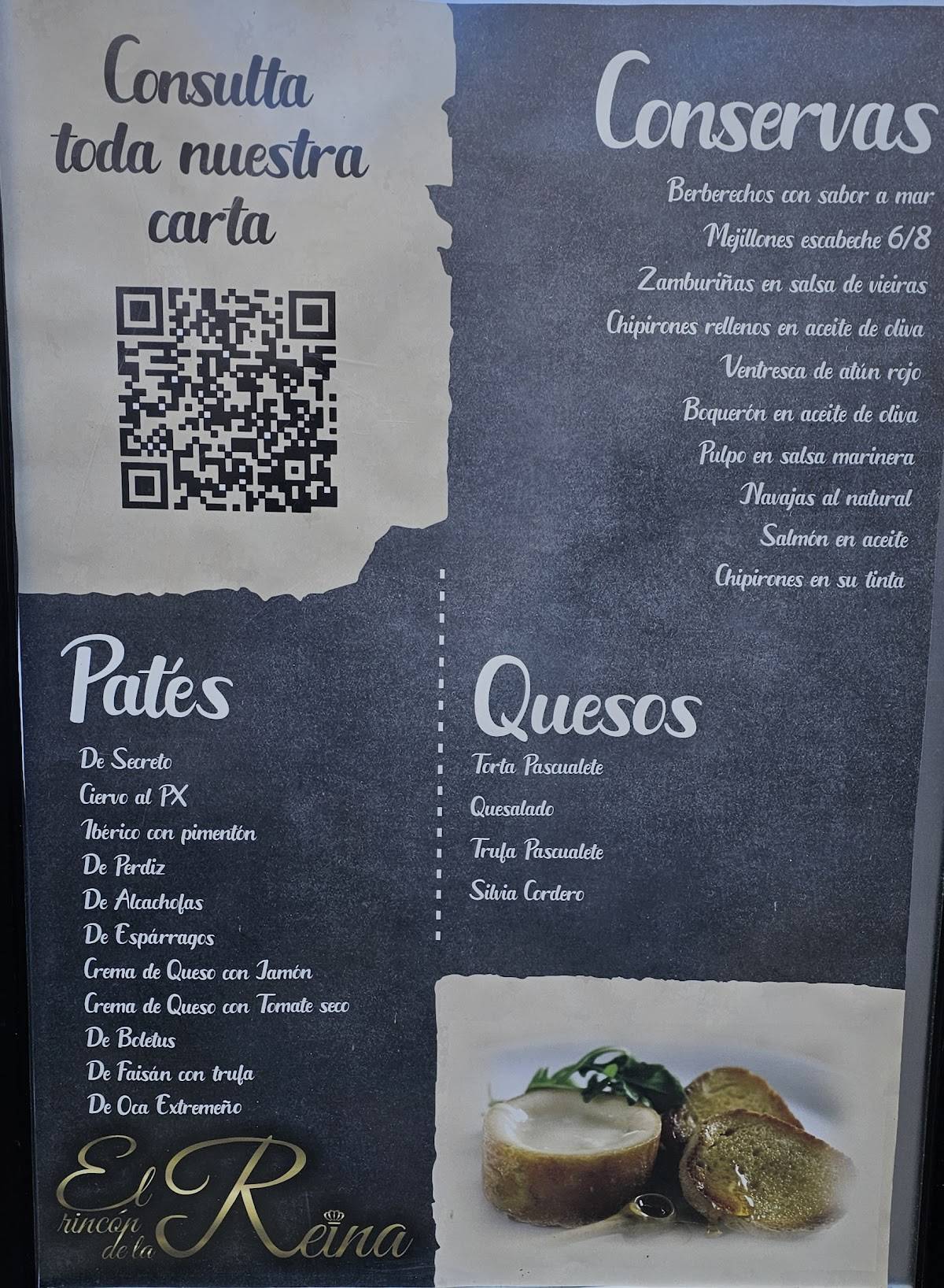 Carta del restaurante El Rincon De La Reina, Trujillo