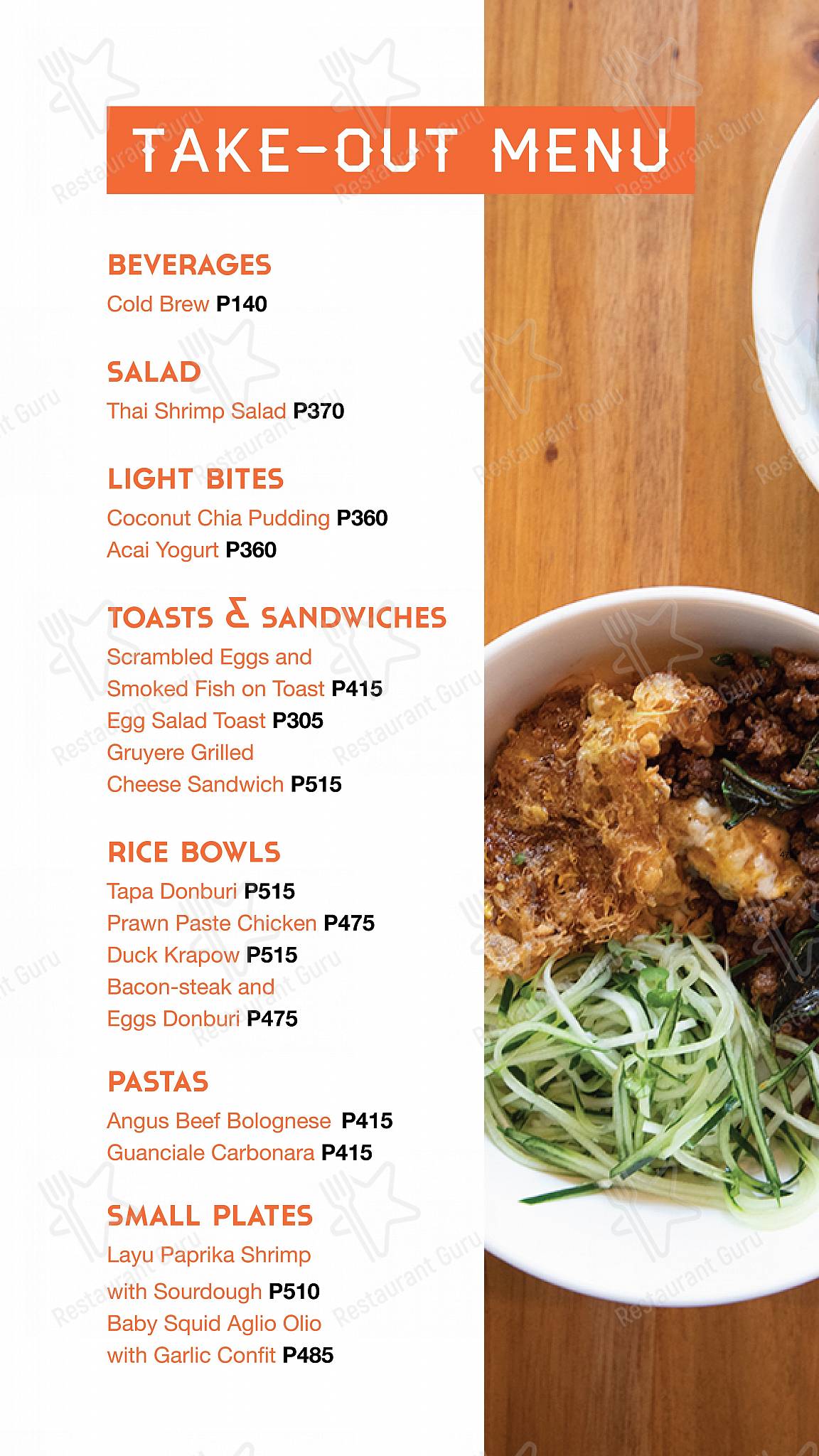 Menu at Elephant Grounds Manila - BGC cafe, Taguig
