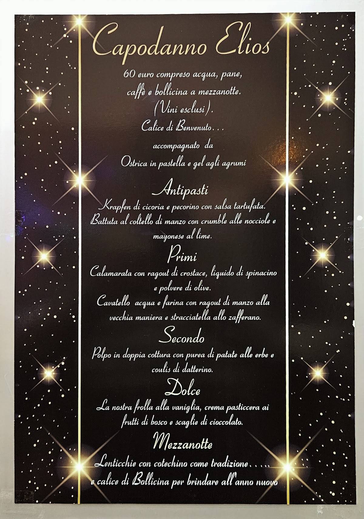 Speisekarte von Elios Bistrot ~ Restaurant ~ Wine bar, ROM