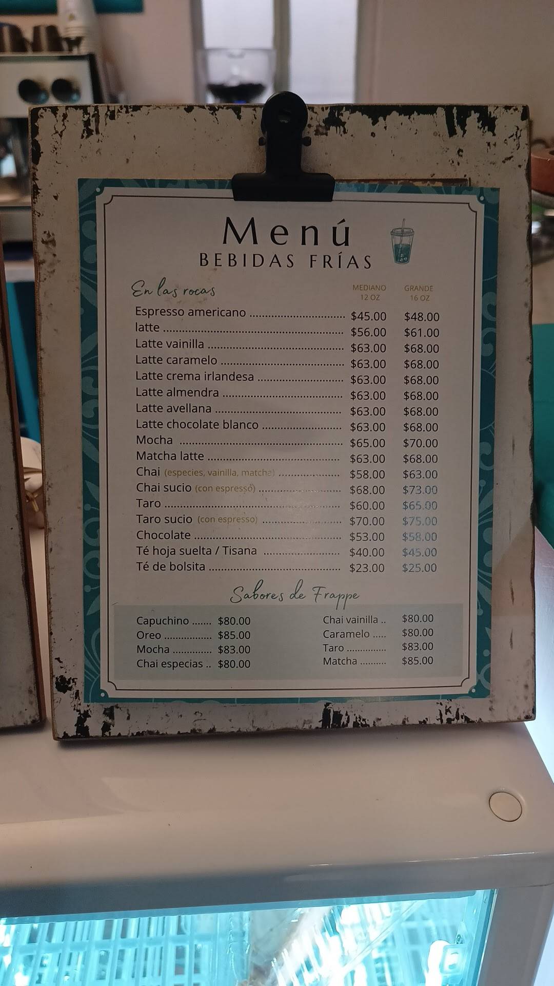 Menu at Encanto Cafetería, Ensenada