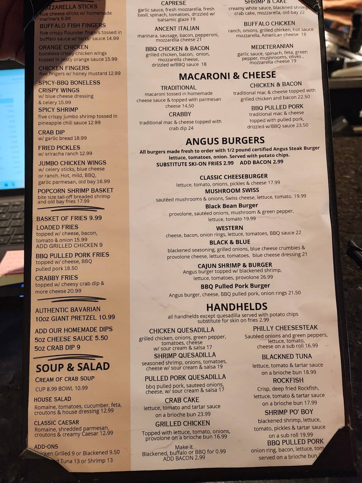 Menu at Epic Bar And Grill, Ocean City