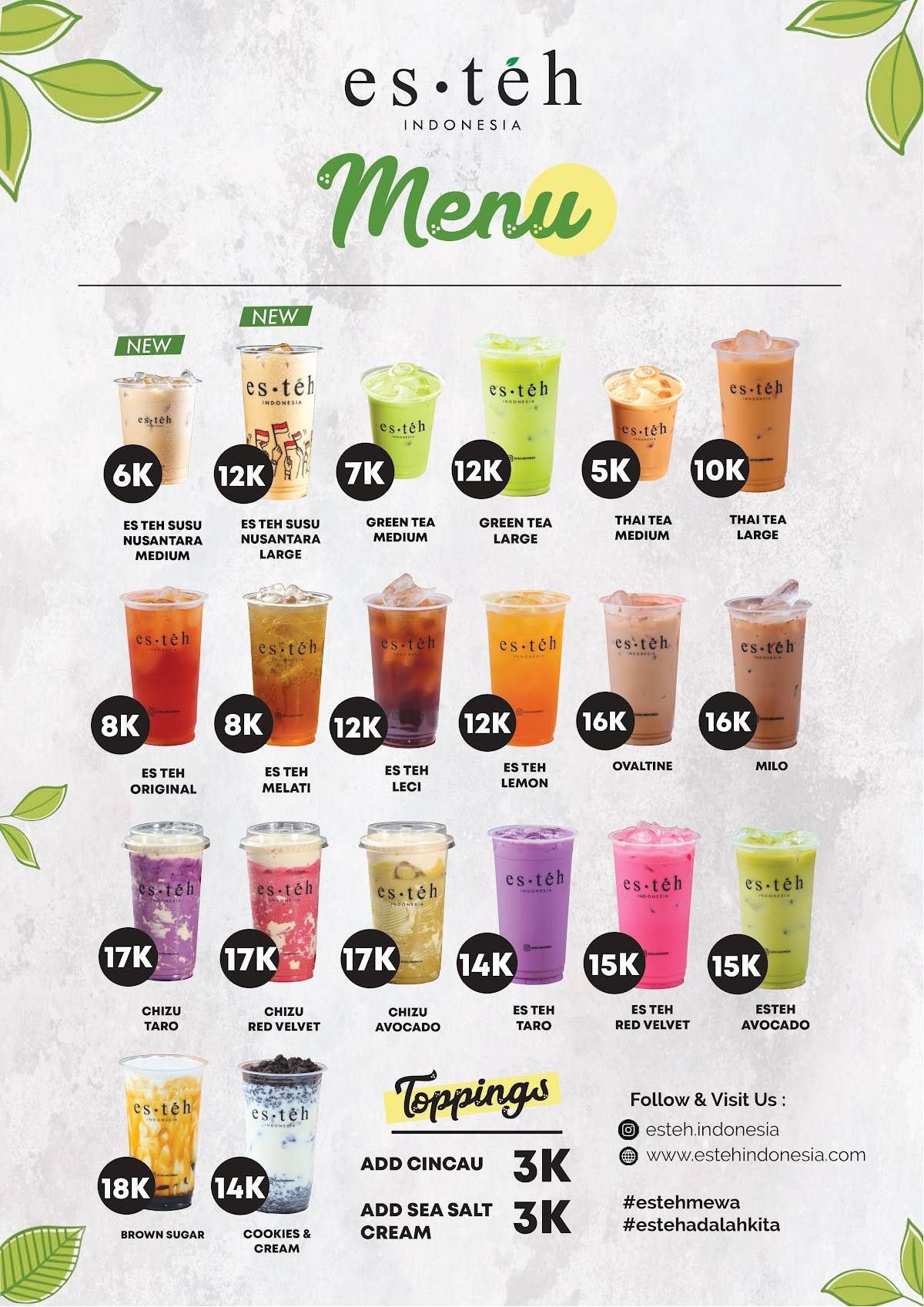 Carta del café Es Teh Indonesia Jogja - CondongCatur, Yogyakarta