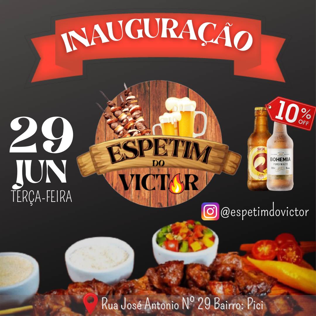 Carta del pub y bar Espetim do Victor, Fortaleza