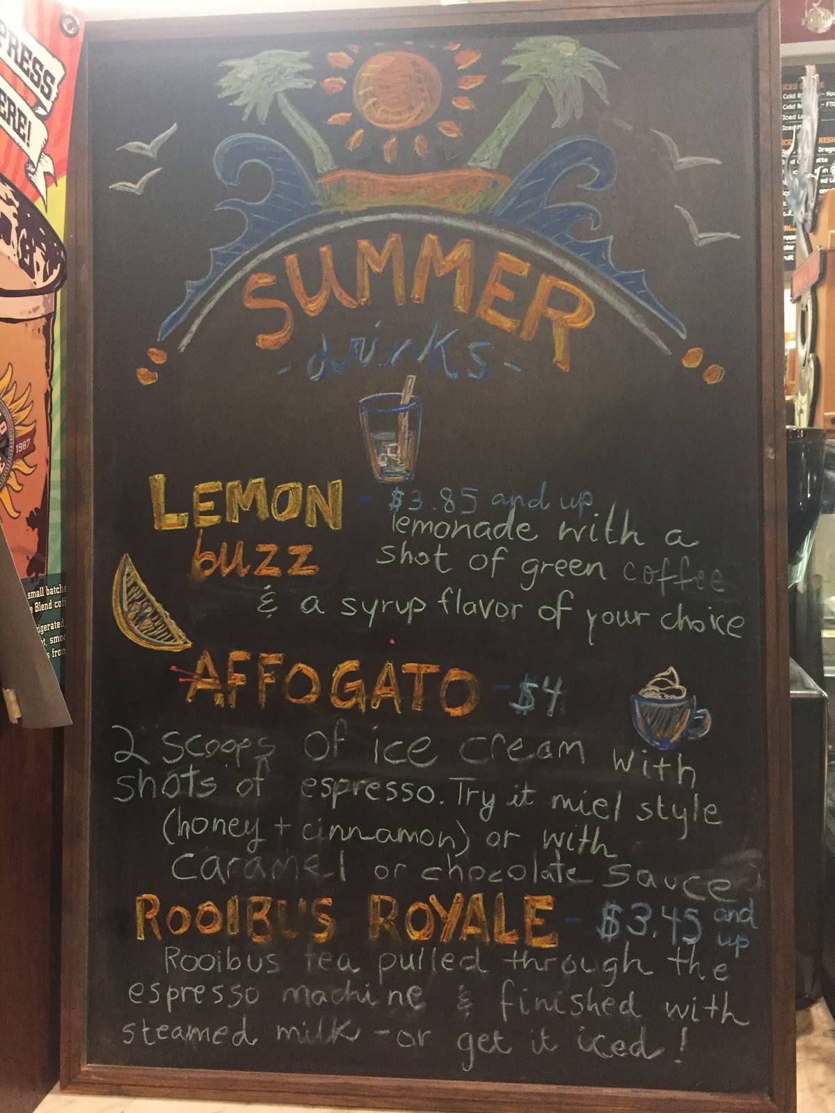 Menu at Espresso Royale restaurant, Champaign, 604 E Daniel St