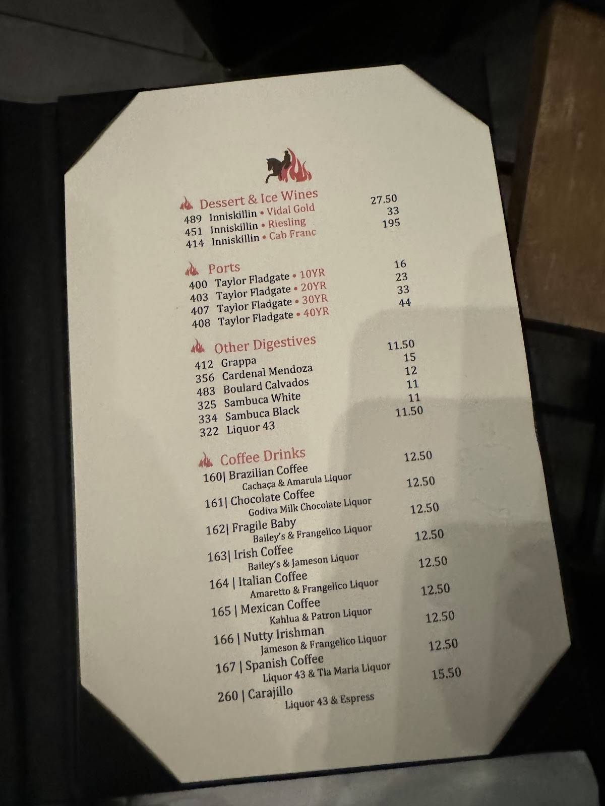Menu at Chama Gaúcha Brazilian Steakhouse - Dallas-Fort Worth, Grapevine