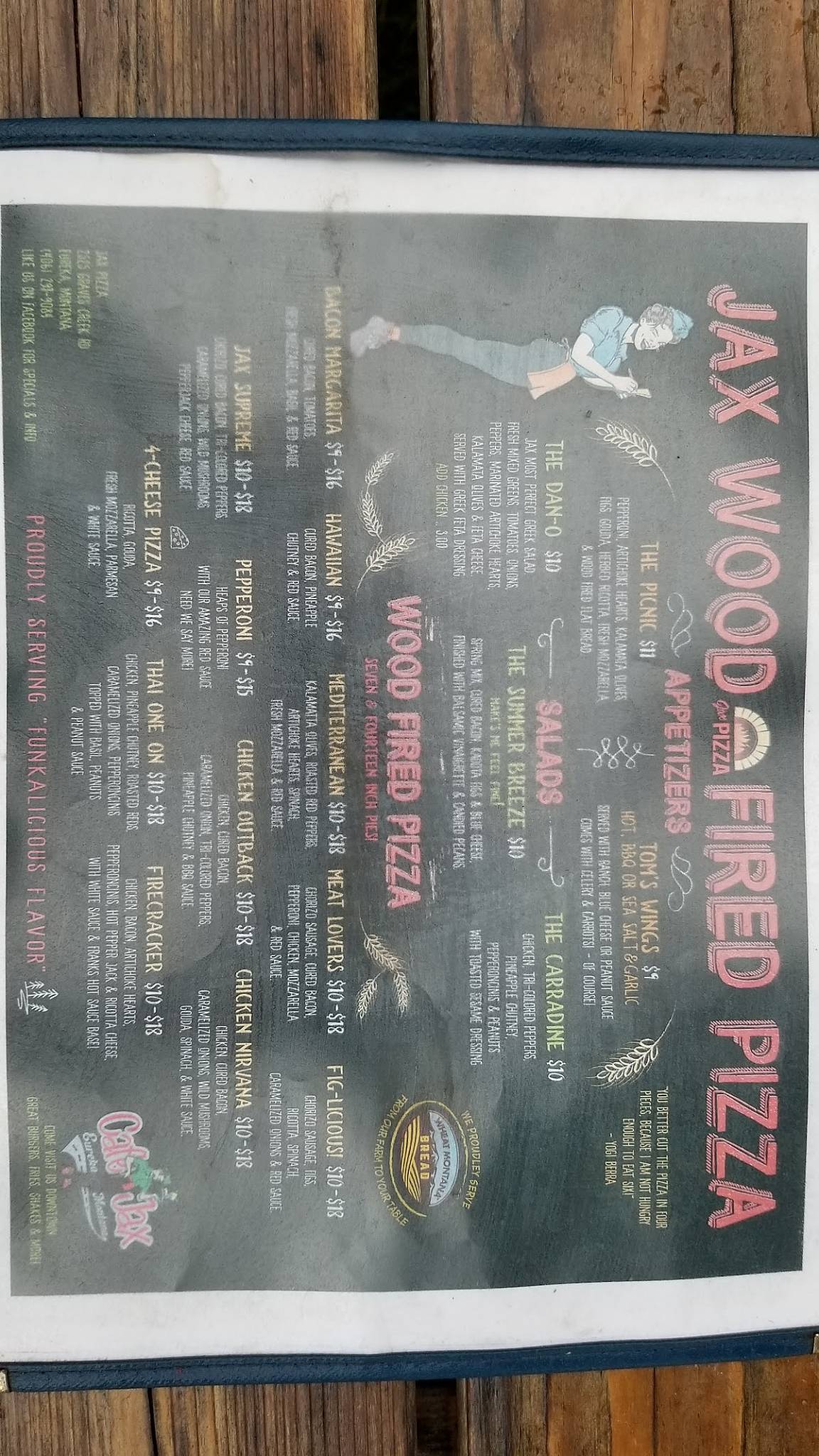 Menu at Fire & Slice pizzeria, Eureka