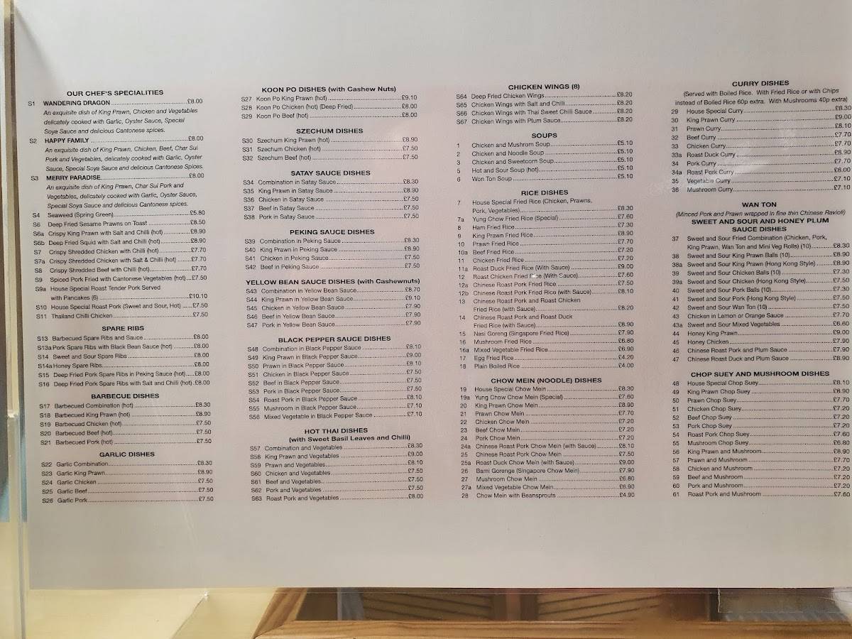 Menu at Excelsior fast food, Andover