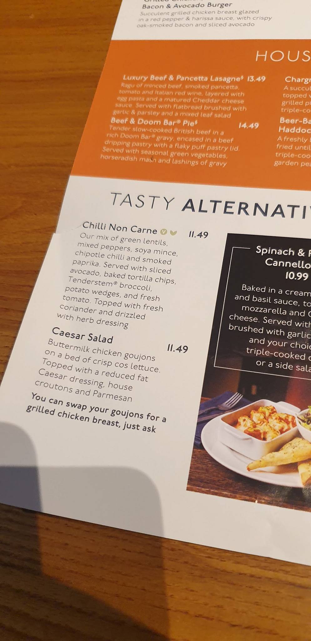 Menu at Countess Wear Beefeater pub & bar, Exeter