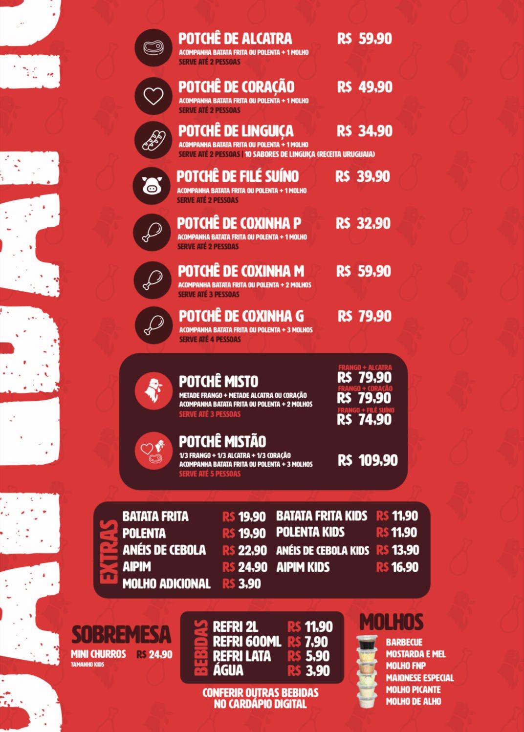 Menu em FNP Delivery restaurante, Marau